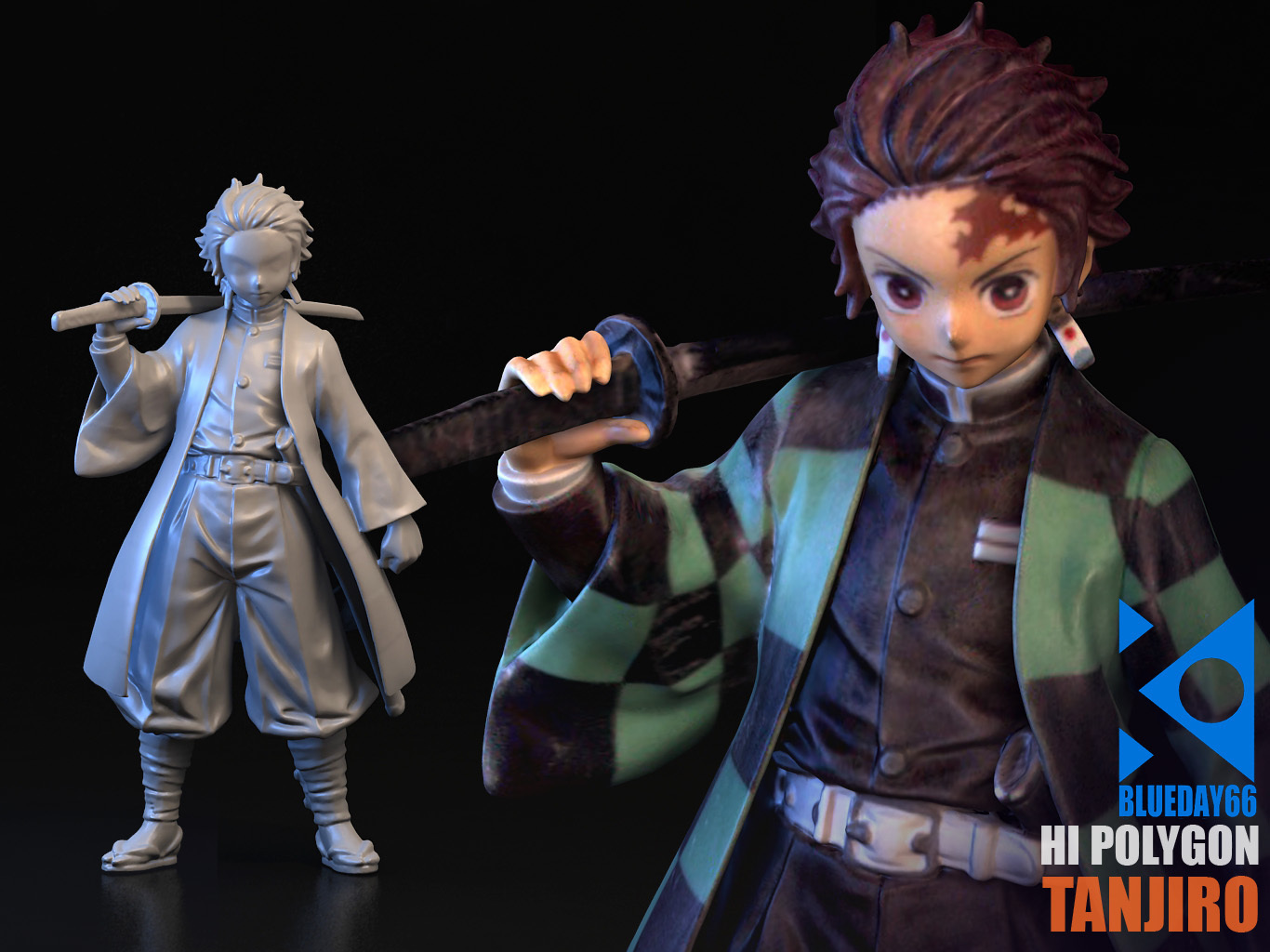 STL file TANJIRO 3D 💬・Template to download and 3D print・Cults