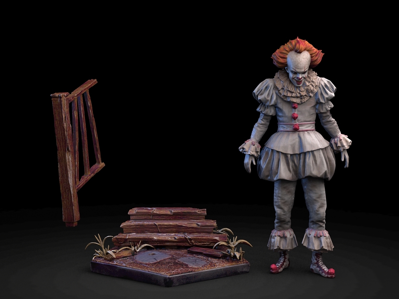 STL file IT Pennywise 3D 🎬・3D print design to download・Cults