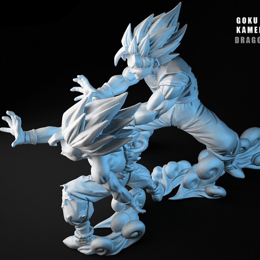 Download STL file GOHAN GOKU KAMEHAMEHA 3D Scan • 3D printing object ...