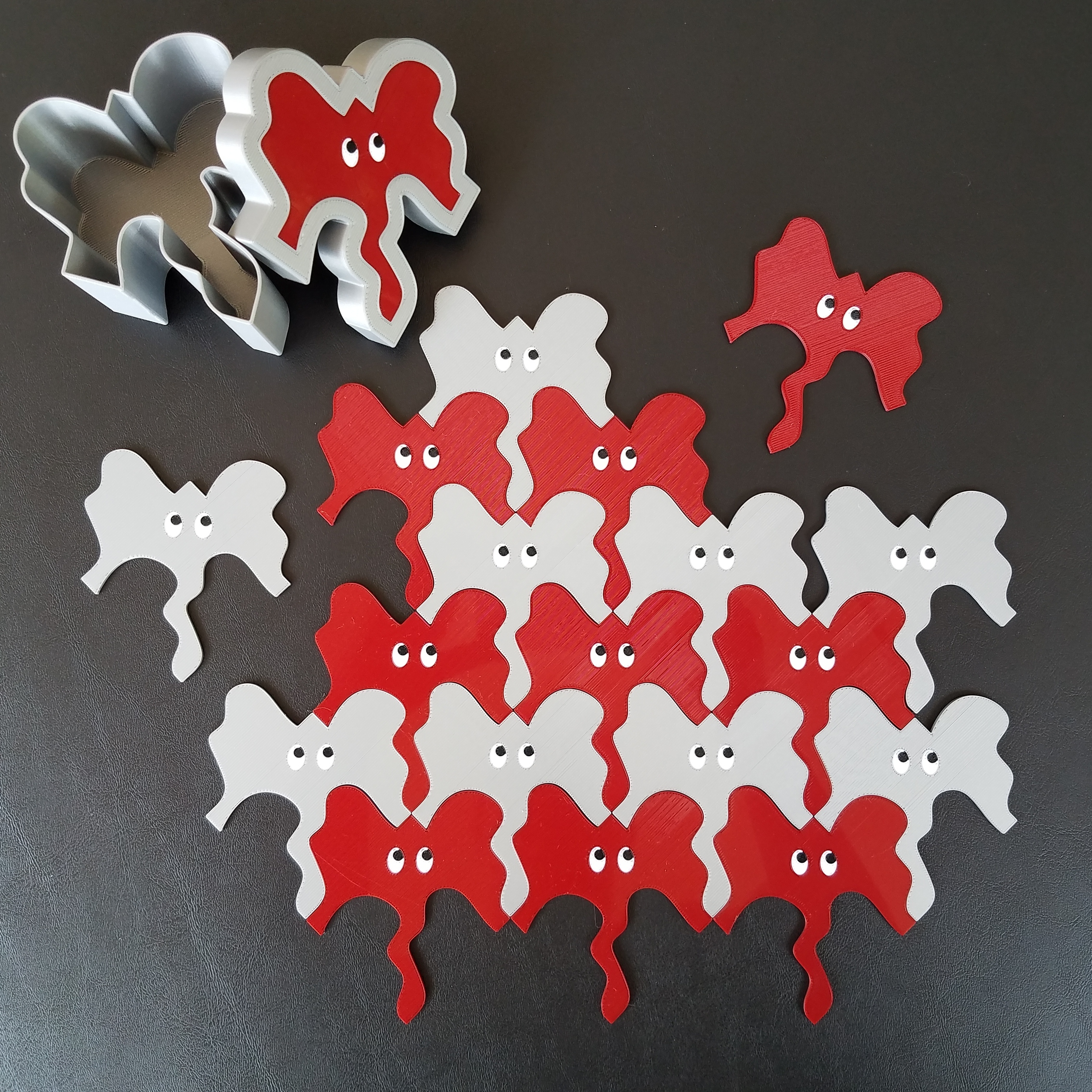 Download STL file Elephant Tessellation with Box • 3D print design ・ Cults