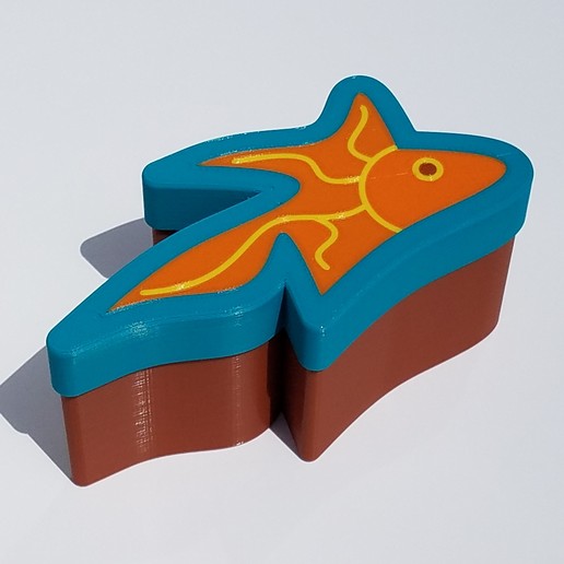 Download STL file Fish Tessellation with Box • 3D printing model ・ Cults