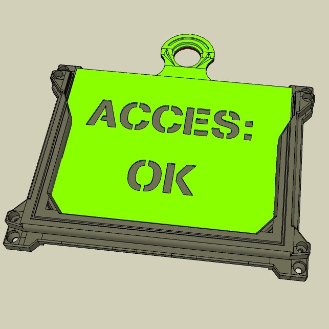 Free STL file reversible door sign "access ok-don't disturb 🚪・3D ...