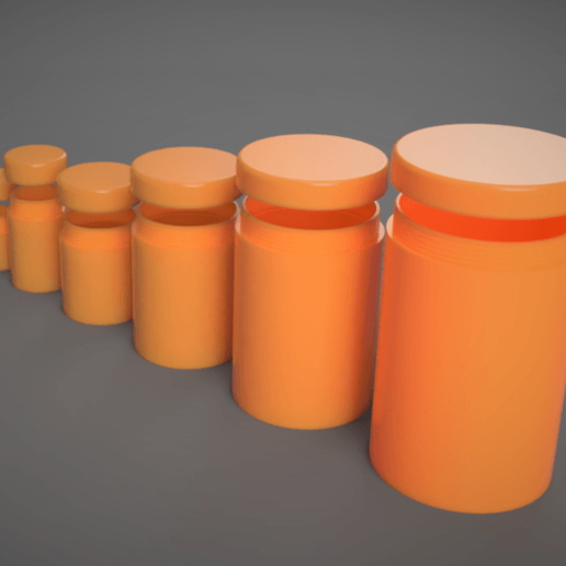 Download 3D printer designs Screw Cap Containers - Collection ・ Cults