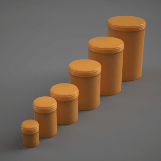 Download 3D printer designs Screw Cap Containers - Collection ・ Cults