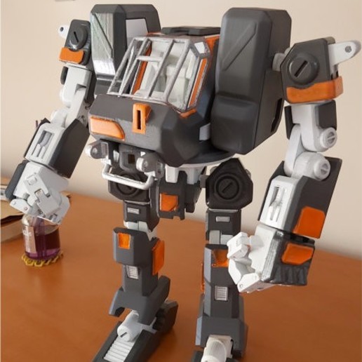 3D printable Heavy Construction Walker (Action Figure) • made with ...