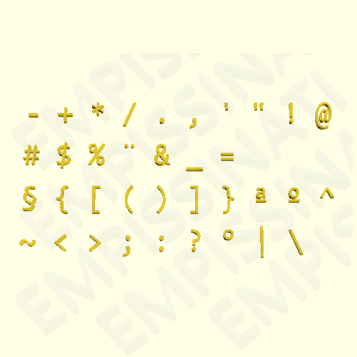 STL file CONSOLAS - 3D LETTERS, NUMBERS AND SYMBOLS・Design to download ...