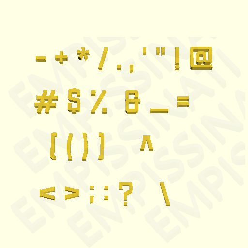 STL file UNIFORM - 3D LETTERS, NUMBERS AND SYMBOLS・Model to download ...