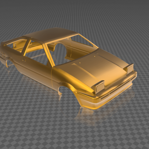 Download free 3D printer designs toyota ae86 printable bodywork 1/10 ...