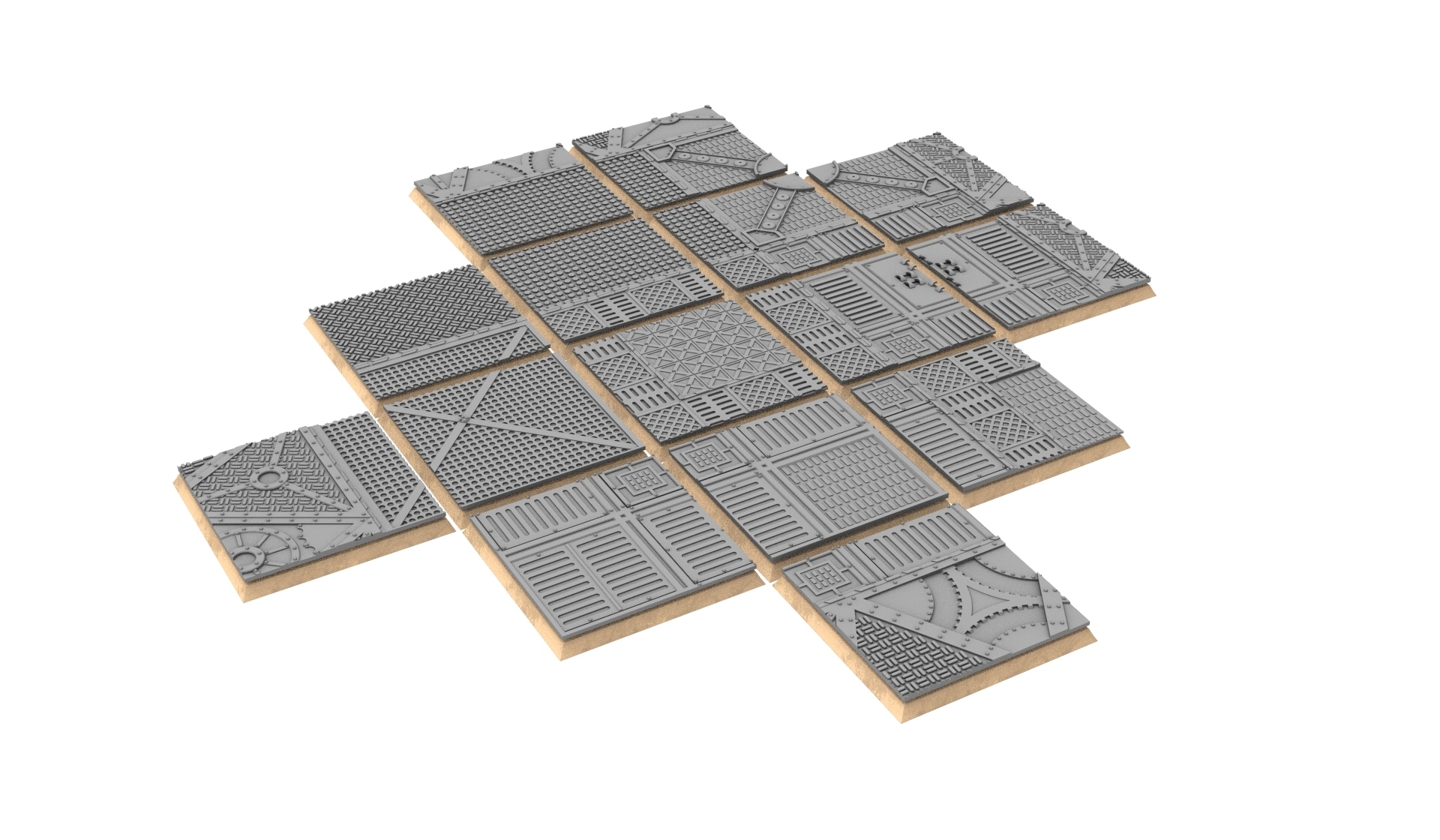 Download STL file x1000 Round, oval, square, rectangular, hexagonal ...