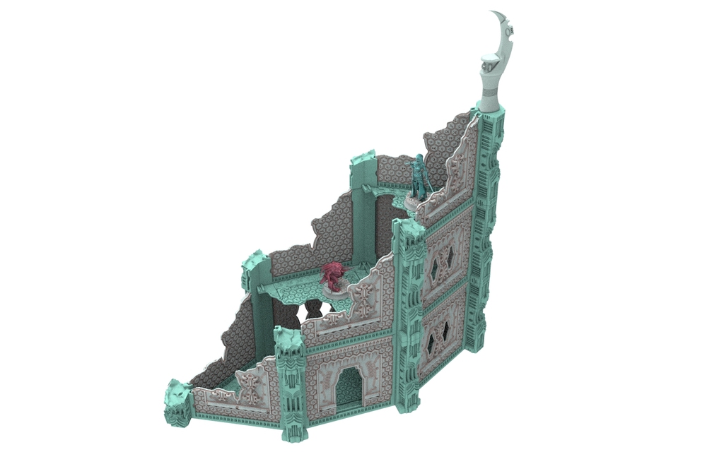 Free 3D file 4x9x9" Dark elves Building free sample for wargame 🏗️・3D ...