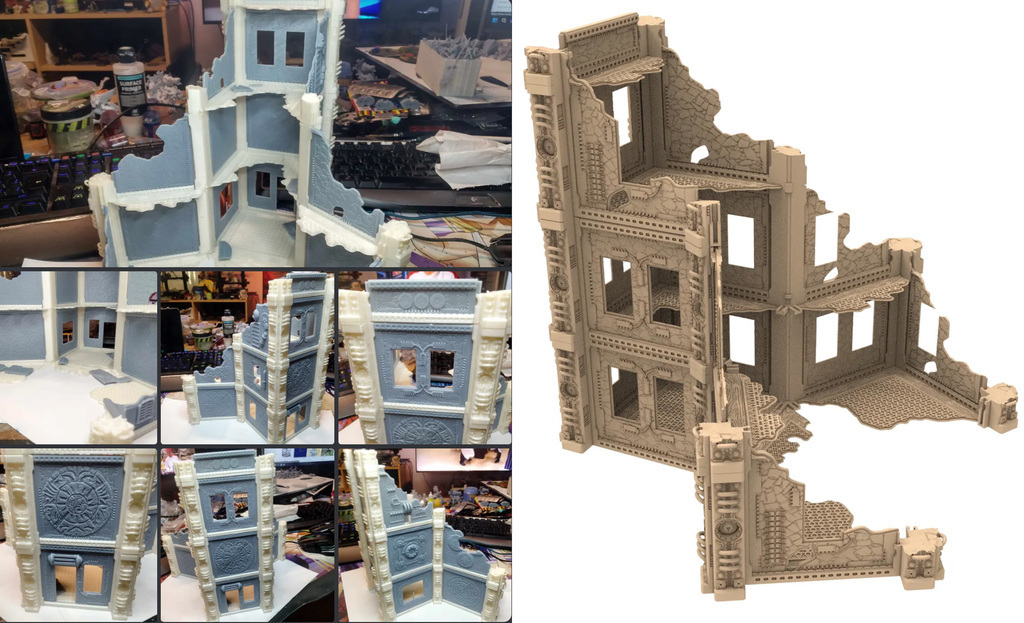 Free 3D file Modular ruined building the outpost sample 🏗️・3D printing ...