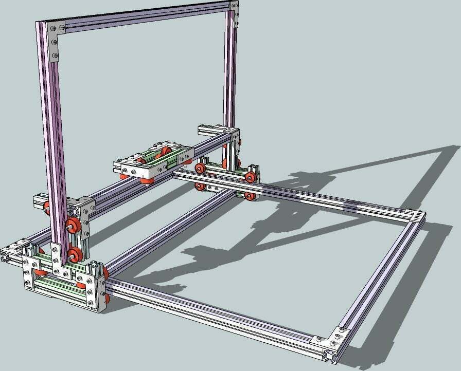 Бесплатный 3D файл CNC frame made of maker beam profiles and ball bearings 633ZZ・3D-печатная ...