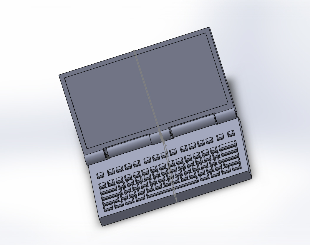 Free STL file Miniture folding laptop 💻・3D printing template to ...