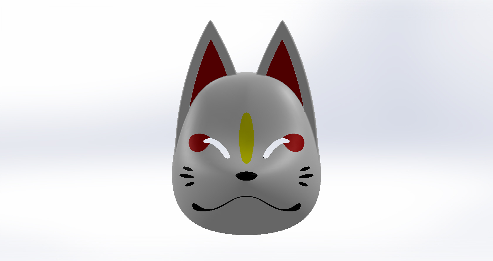 STL file Kitsune Mask・3D print object to download・Cults