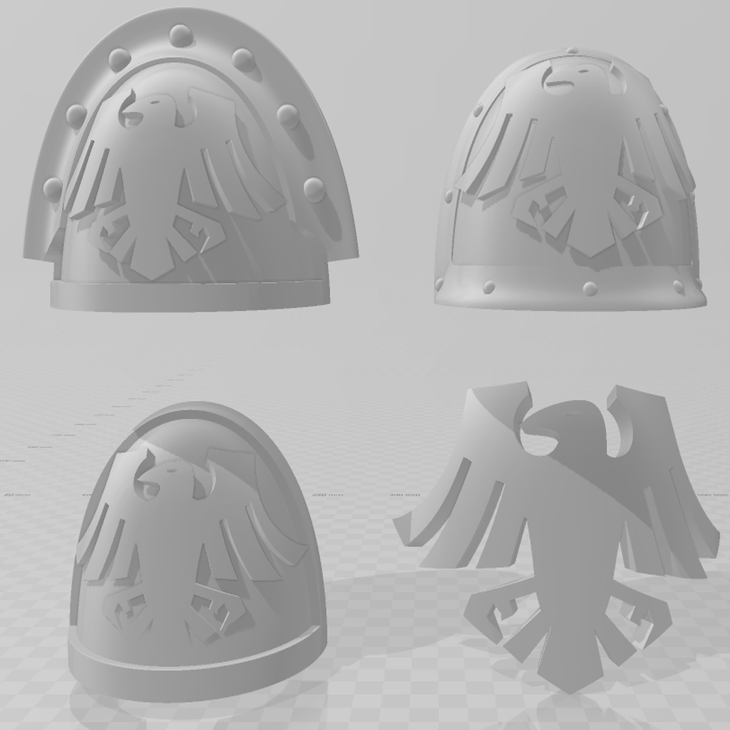 Free STL file Raven Guard pads and curved logo 🐦・3D print model to ...