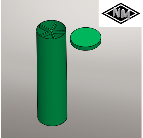 Free STL file Cylindrical container with divider and lid・3D printing ...