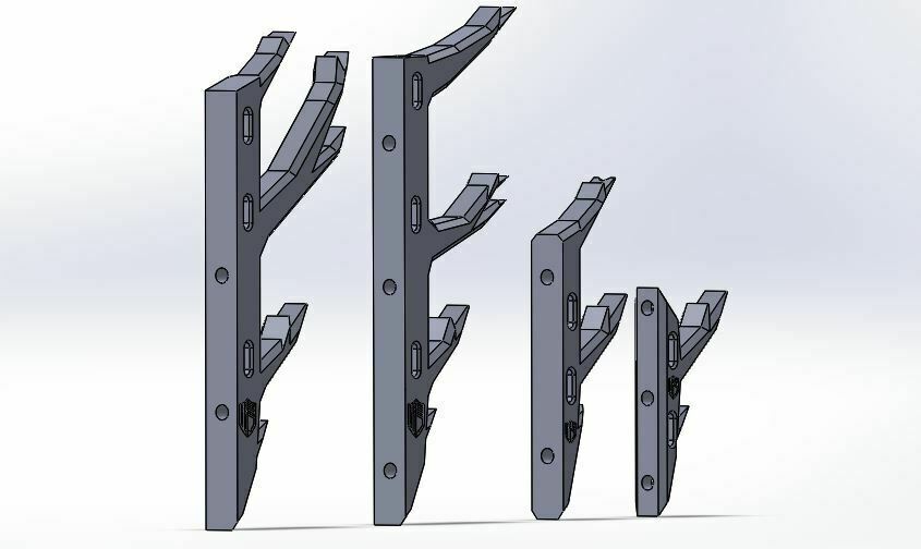 Файл STL Organic Low poly coat hanger set・Идея 3D-печати для скачивания ...