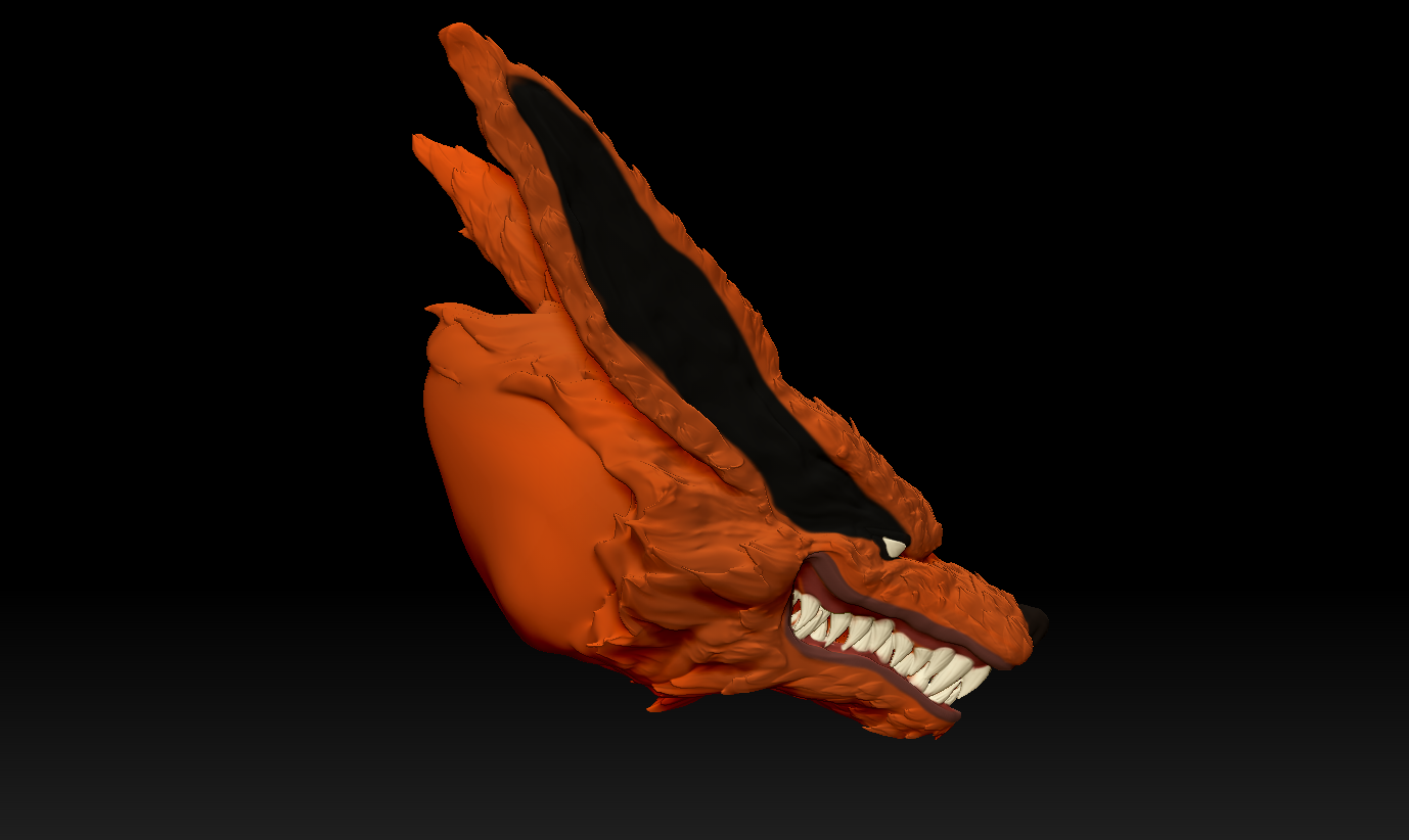 OBJ file kurama head / bust - naruto shippuden・3D printable model to ...