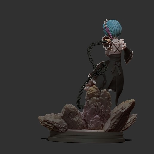 Descargar archivo STL Rem 3d print statue diorama - Re Zero Figurine ...