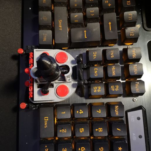 Download STL file Keyboard arrow keys KEYSTICK gaming joystick • 3D ...