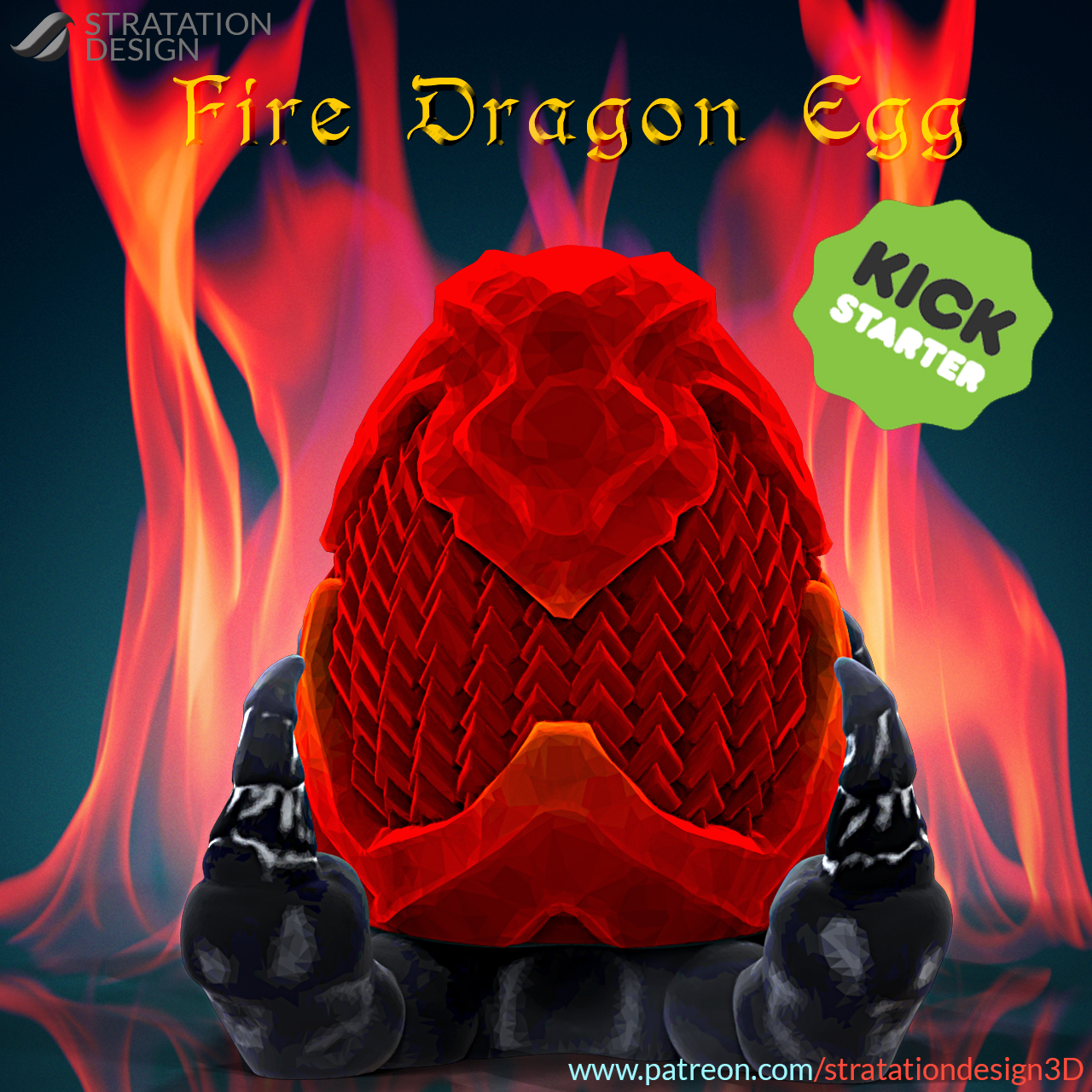 STL file Fire Dragon Egg・Model to download and 3D print・Cults