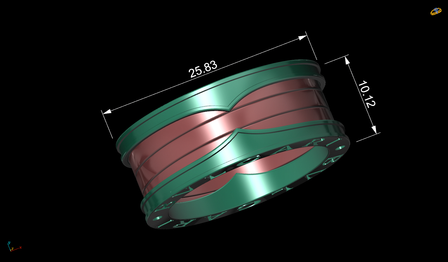 Descargar archivo STL gratis BVLGARI GENTS RING 102 💍・Modelo para la ...