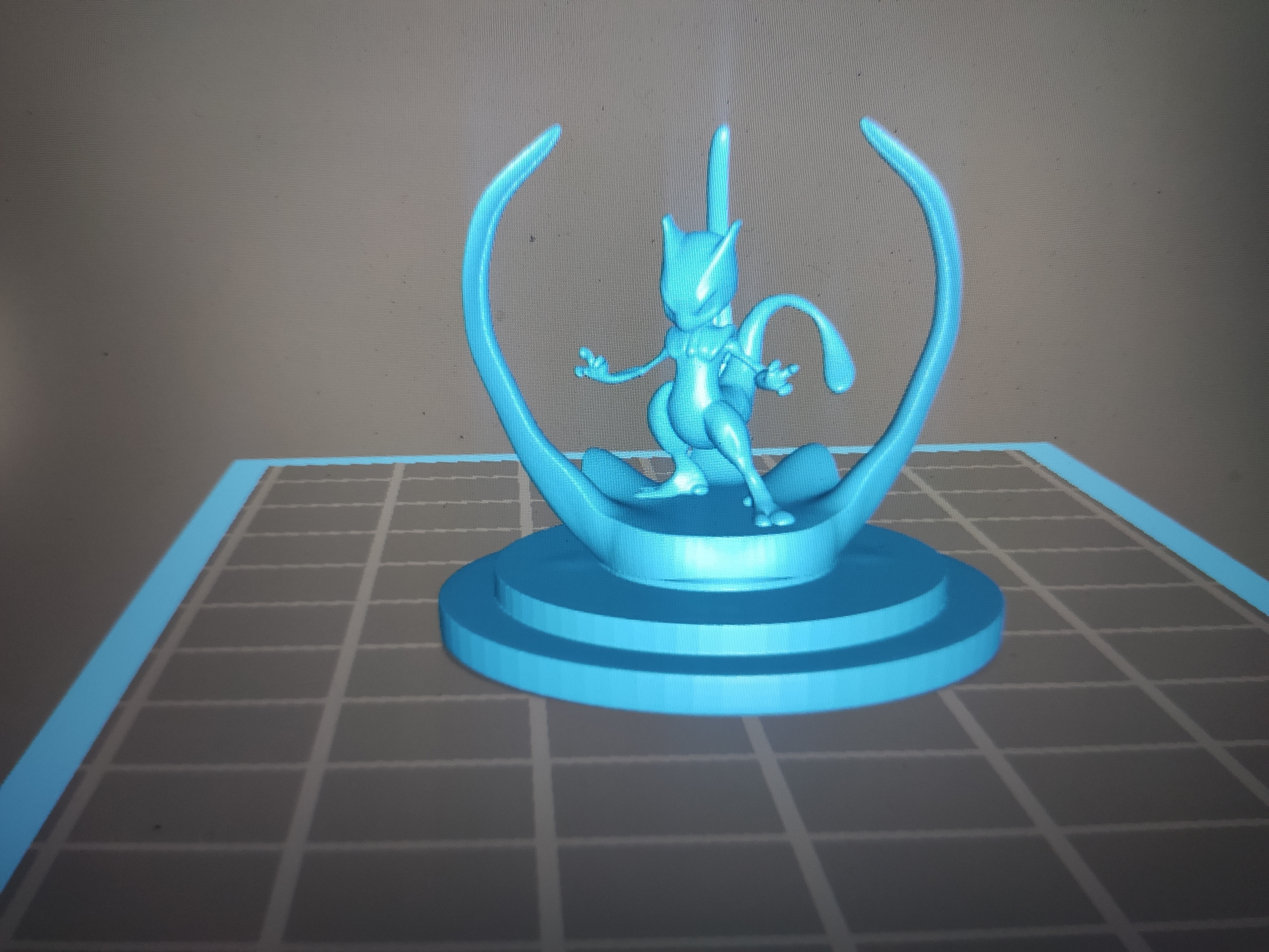 Download STL file mewtow pokemon + base • 3D printer design ・ Cults