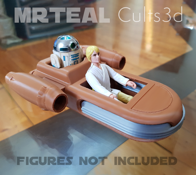 STL file Kenner style minirig One Man Landspeeder 👨・3D printing ...