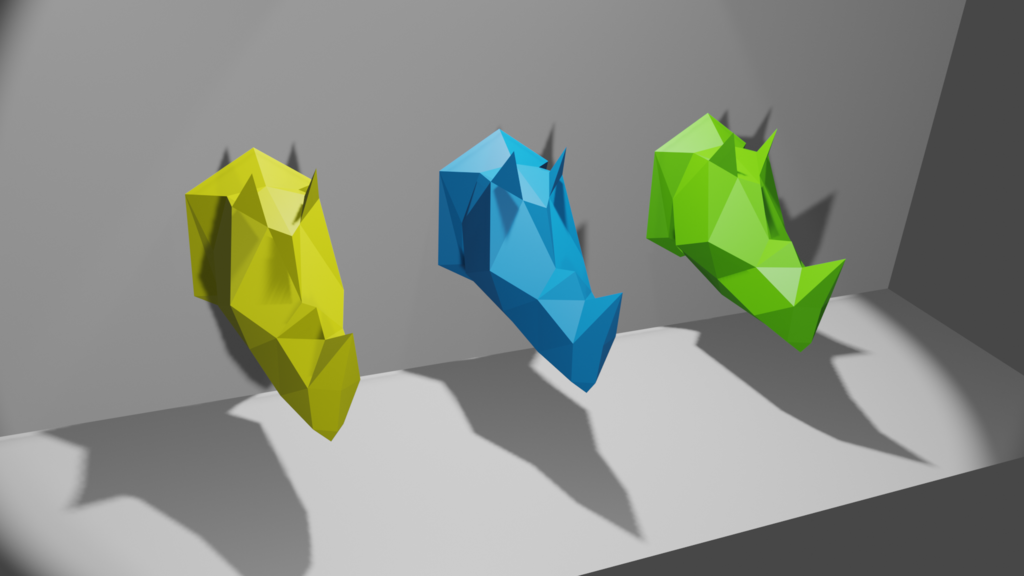 Free STL file Rinocer LOW POLY DECOR WALL・3D printable model to ...