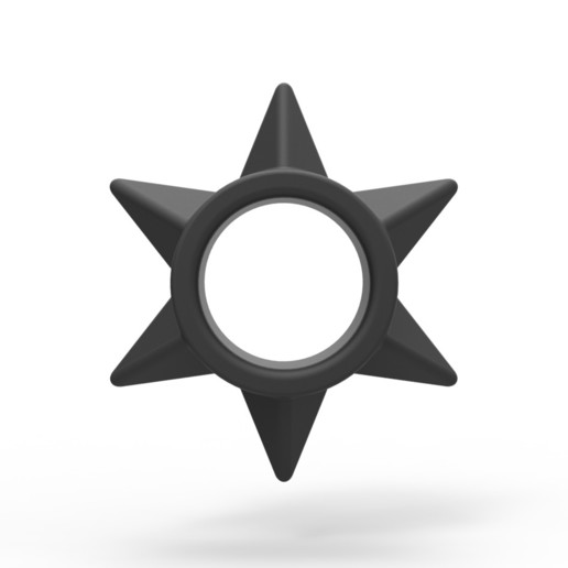 Download STL file Shuriken cock ring 2 • 3D print object ・ Cults