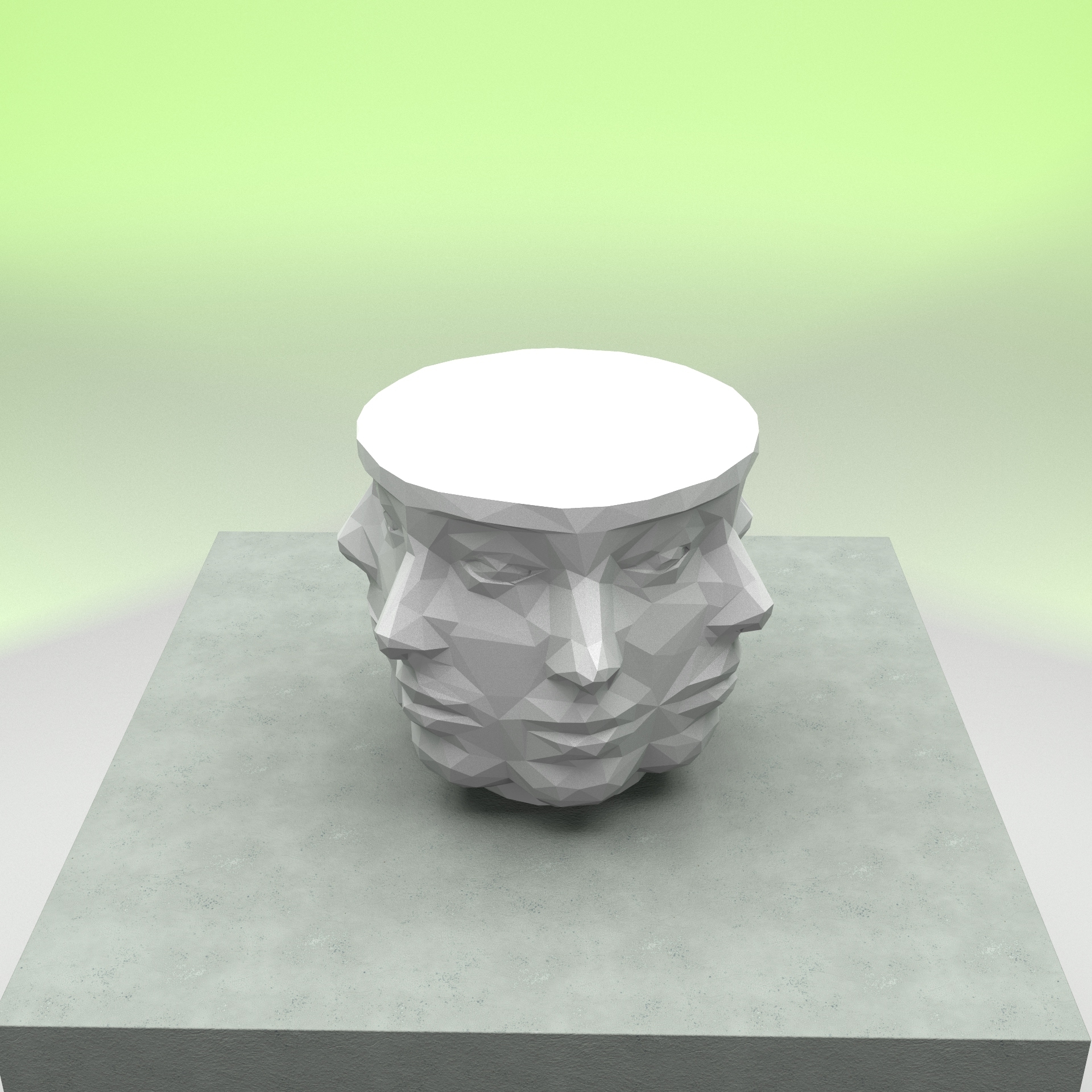 STL file Low Poly- PolyHead Pot 🪴・3D printing template to download・Cults
