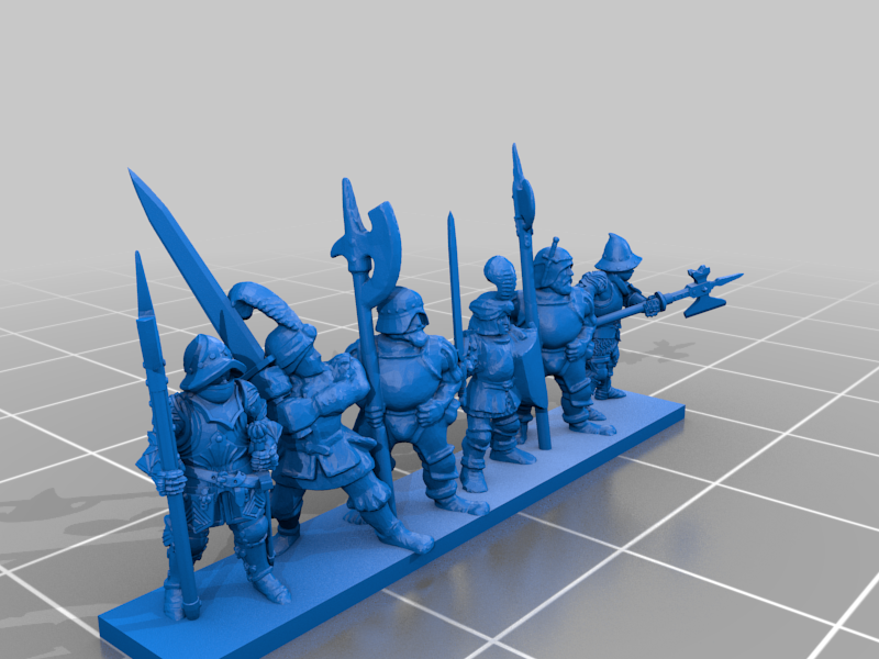 Free STL file Warmaster Empire Halberdiers 🦸・3D printing idea to ...