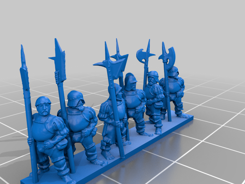 Free STL file Warmaster Empire Halberdiers 🦸・3D printing idea to ...