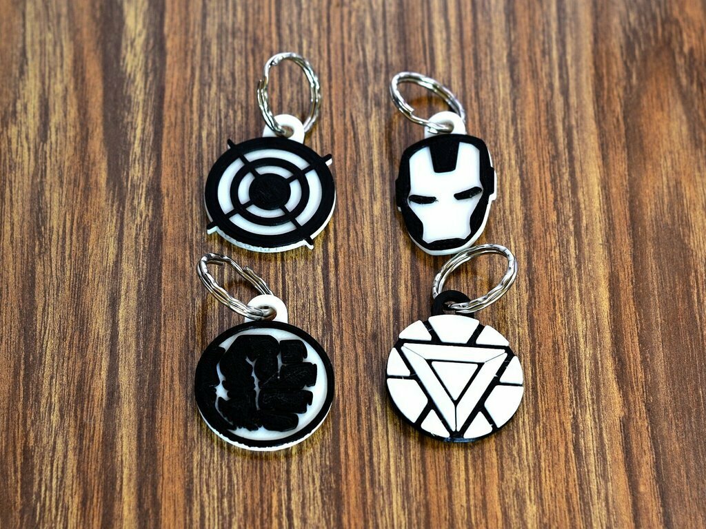 Free 3D file AVENGERS KEYCHAINS 🦸・Template to download and 3D print・Cults