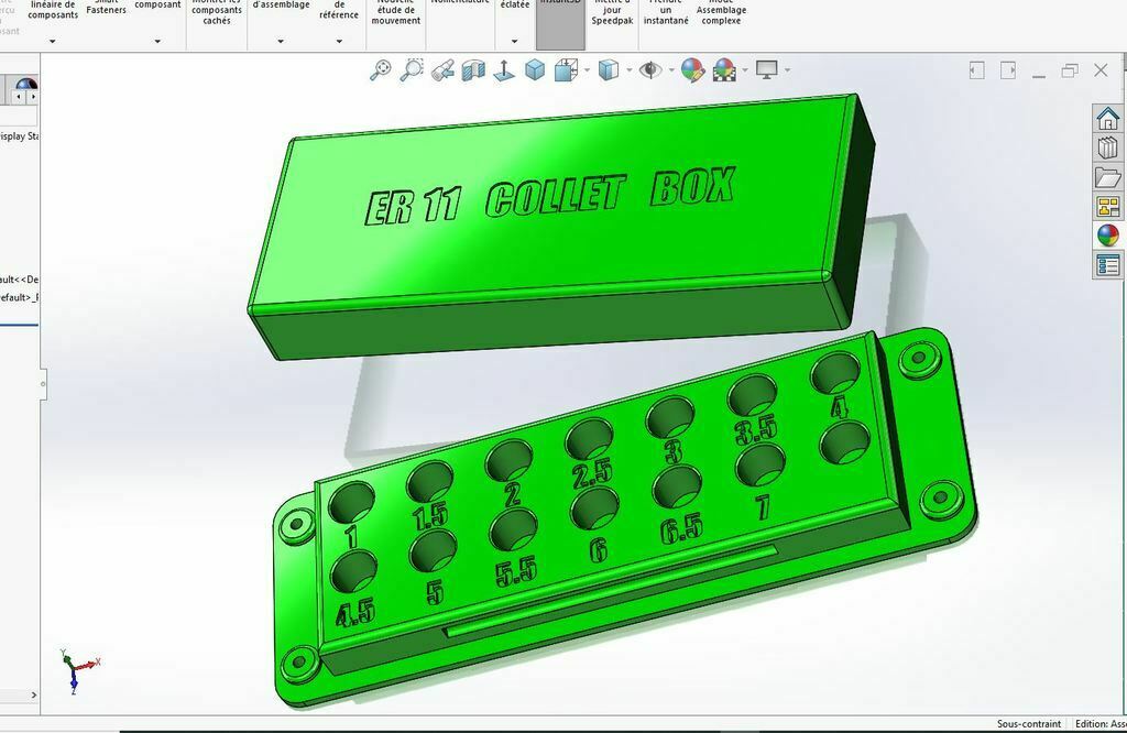 Free 3D file ER11 Toolbox with cover (1mm to 7mm + spare)・3D printable ...