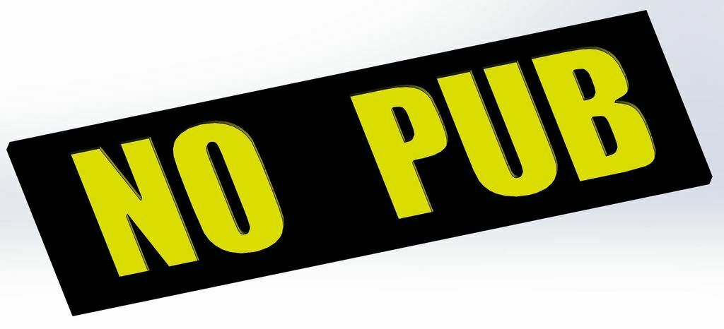 Fichier 3D gratuit No Pub Sign / Pas de Pub 📫・Objet à télécharger et à ...