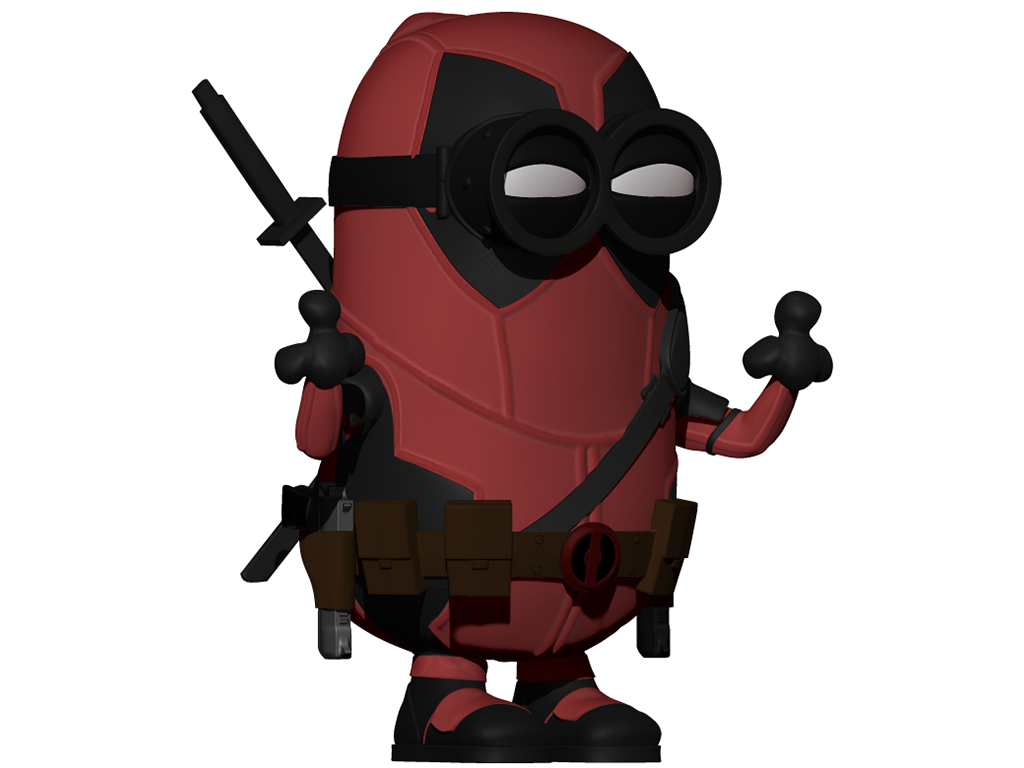Download STL file Deadpool Minion Mini Figure Printable File .STL • 3D ...