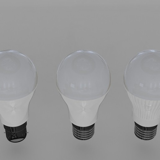 Download STL file LED Bulbs 3 Types • 3D printing object ・ Cults