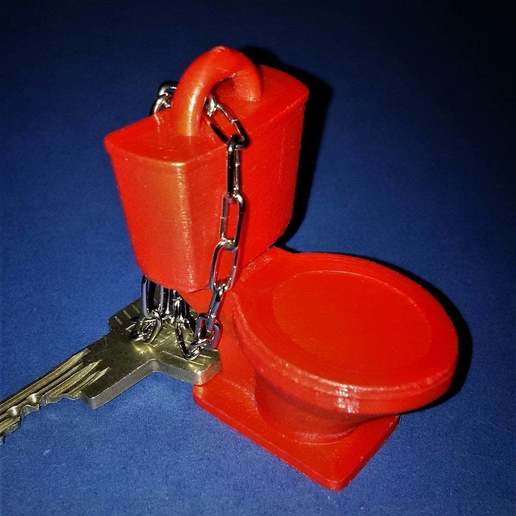 Download free STL file toilet key chain • 3D print design ・ Cults