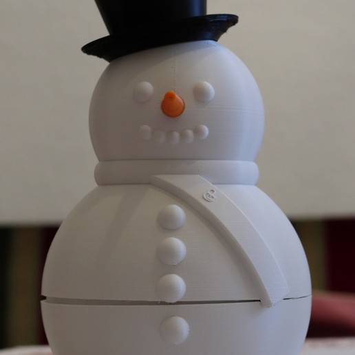 Download 3D printing models snowman cookie jar ・ Cults