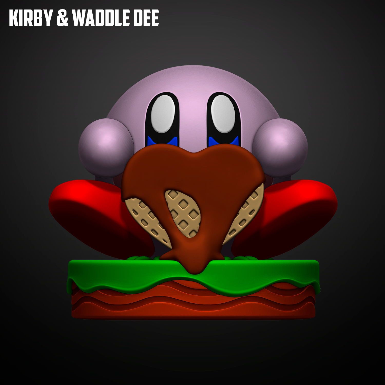 STL file kirby & waddle doo ️‍🔥・Template to download and 3D print・Cults