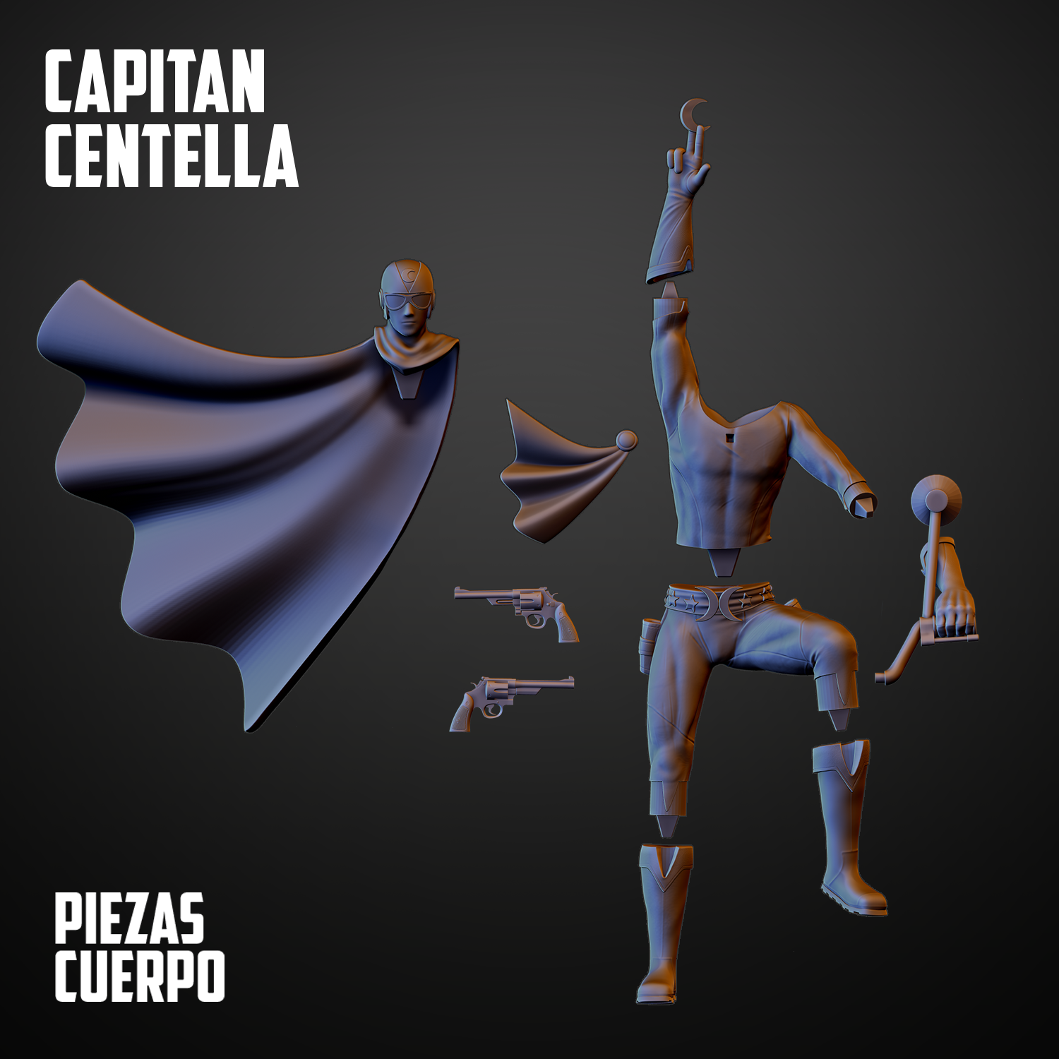STL file Captain Centella 🗿・3D printing template to download・Cults