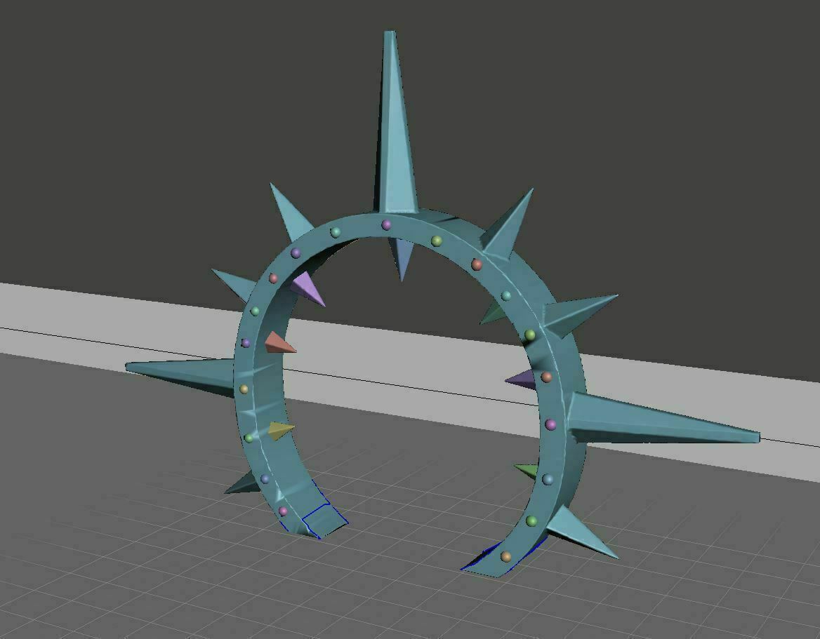 Free STL file Remixed spikey halo with rivets 😇・3D print model to ...