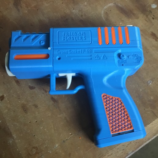 3D printable Grass Snake V2 talon mag Nerf flywheel blaster FP-69 half ...
