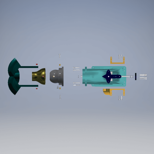 Download STL file Water jet propulsion 75mm/Водометный движитель 75мм ...