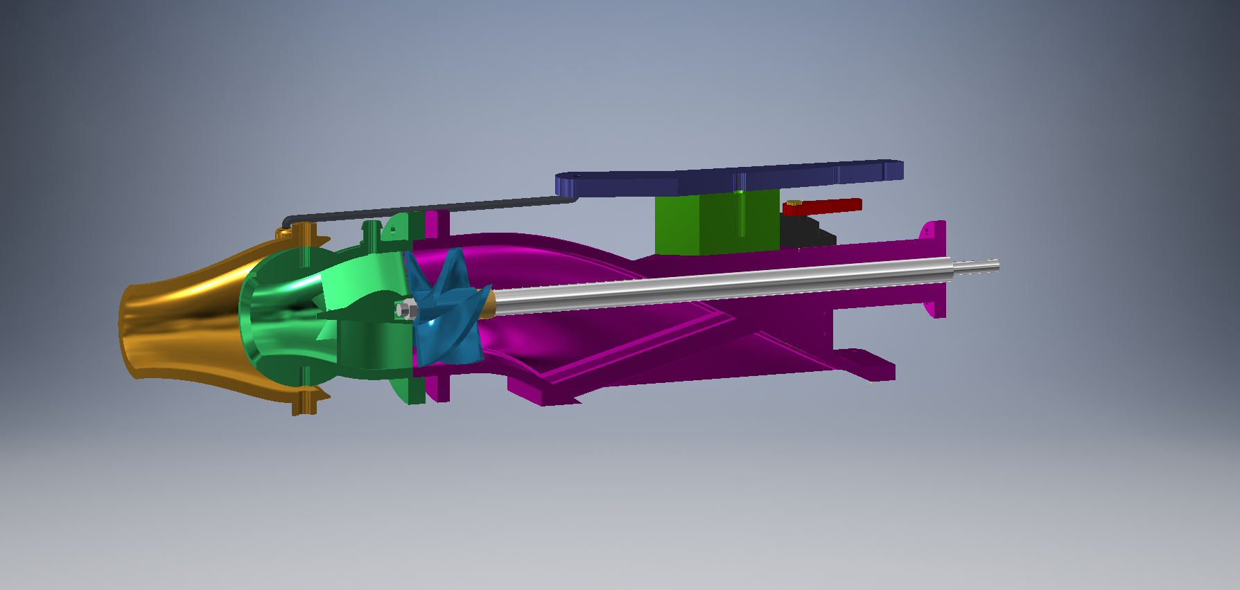 Download free STL file Water jet propulsion 45mm/Водометный движитель ...