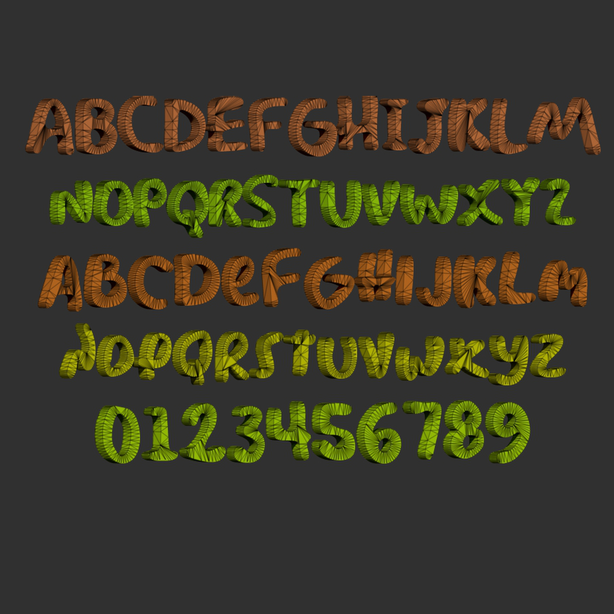 3D file Simpson font letters 🔢・3D printable design to download・Cults