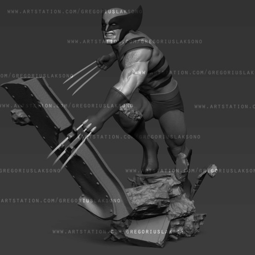 Download STL file Wolverine Fan Art Statue 3d Printable • 3D printing ...