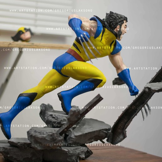 Download STL file Wolverine Fan Art Statue 3d Printable • 3D printing ...