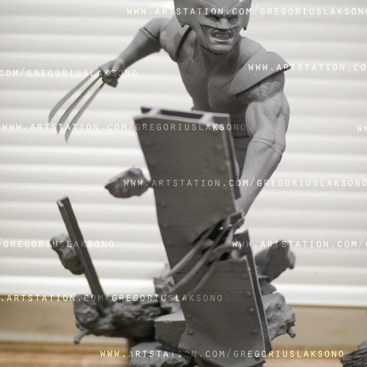 Download STL file Wolverine Fan Art Statue 3d Printable • 3D printing ...
